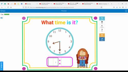 Telling Time to the Hour and Half-Hour Boom Cards 1st Grade Math