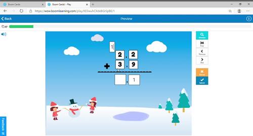 Add Decimals Boom Cards Winter Distance Learning by Language Forum