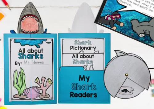 Sharks Activities | Virtual Field Trip Aquarium | Shark Week Lap book ...