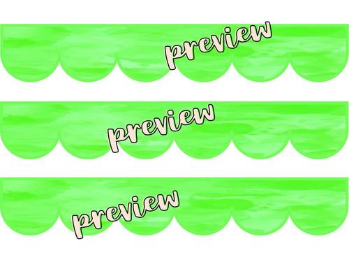 Watercolor Bulletin Board Borders for classroom decor by Anh Huynh
