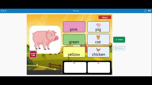 Expanding Utterances with Farm Animals: Color Phrases Boom Cards-Visual ...