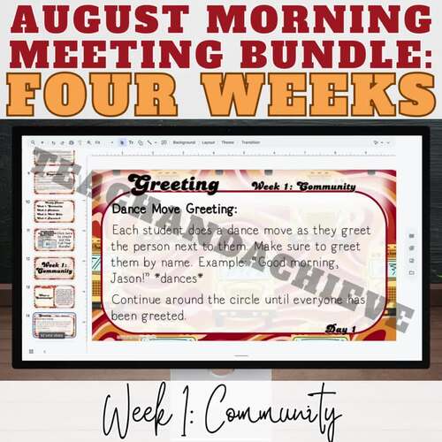SEL Morning Meeting Lesson Slides 3rd 4th 5th, August Morning Meeting ...