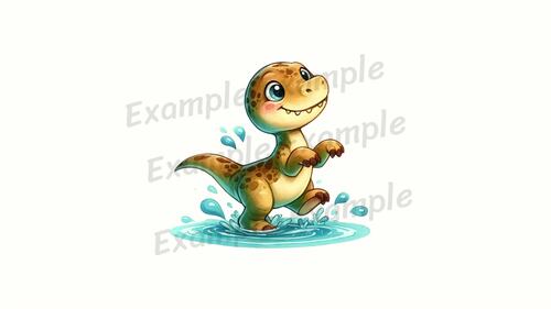 28 baby Dinosaur Themed Watercolor Clipart | Cute Dinosaurs Clipart Bundle