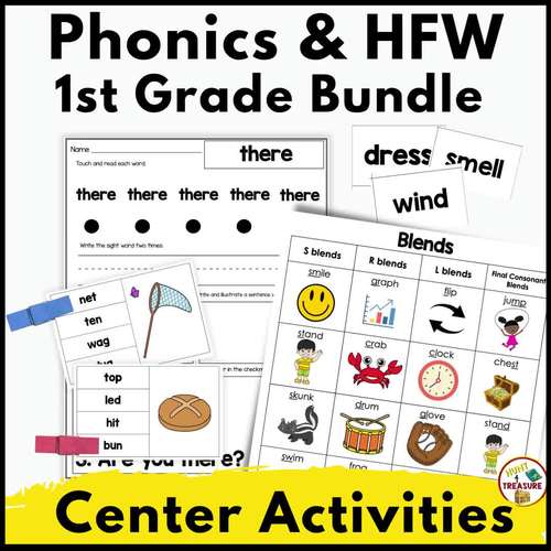 Benchmark Advance Phonics and High Frequency Word Activities | 1st ...