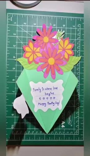Printable Flower Bouquet Craft for Family Day – DIY Mother's Day gift