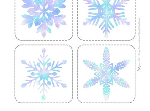Winter Snowflake Matching Game, Season Activities, Pattern Recognition ...