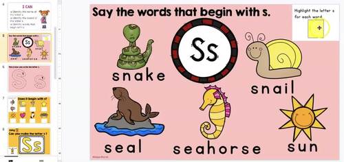 Letter S Activities for Google Slides™: Distance Learning by Melissa Moran