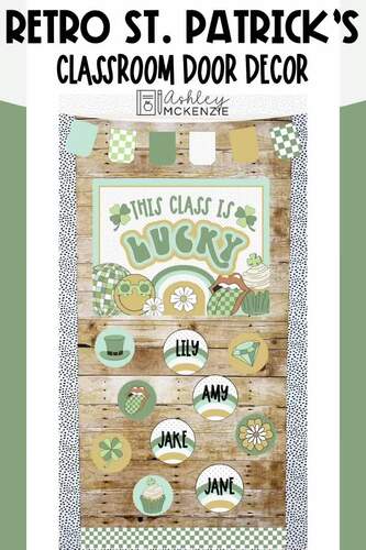 Retro St. Patrick's Day Classroom Door Decor Kit by Ashley McKenzie