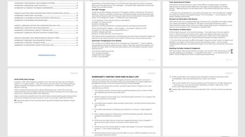 Cognitive Behavioral Therapy Workbook Emotional Awareness Self Reflection