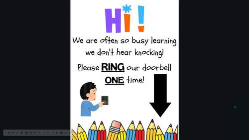 Classroom Doorbell Signs by Teachin N Beachin SH | TPT