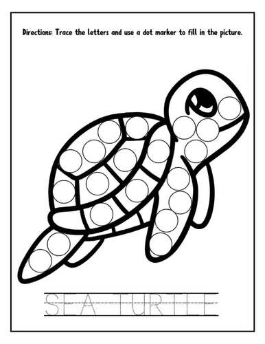 Animal Dot Marker Worksheets by A Touch of Homeschooling | TPT