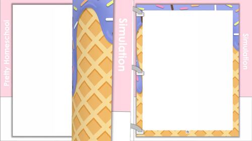 Printable and Editable Binder Covers and Spines - Ice Cream | TPT