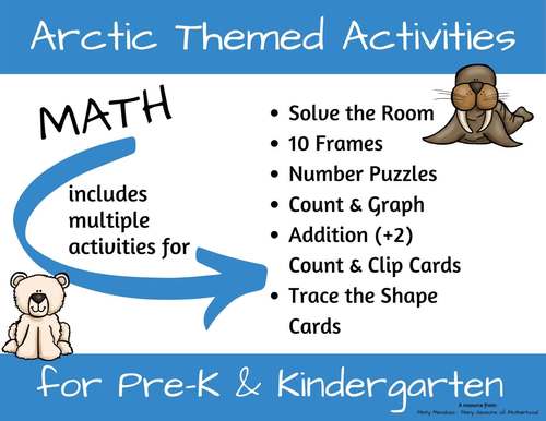 Arctic Animals Themed Math Activities for Kindergarten | TPT