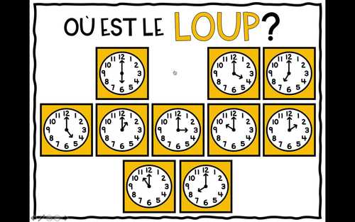 French MATH Digital Games - Où est le loup? by Fun in French Immersion