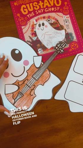 Gustavo the Shy Ghost: October Craft & Flipbook! by Kindergarten Kitties