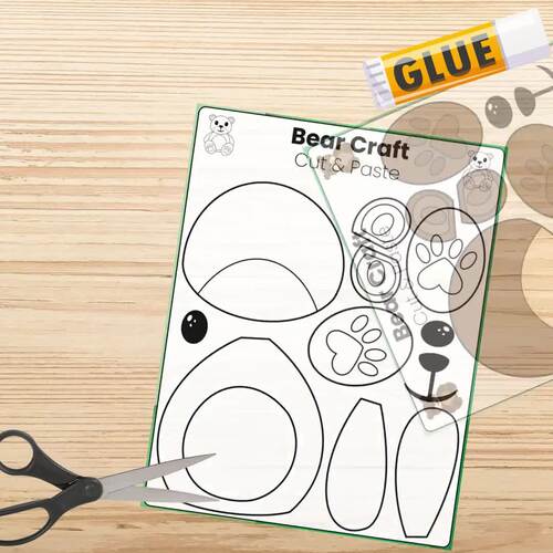 Bear Craft Template-Build a Bear-Forest Animal Bulletin Board Craft-Cut ...
