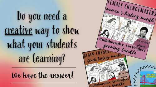 Black History Month Collaborative Puzzle Mural Bundle- Art Activity