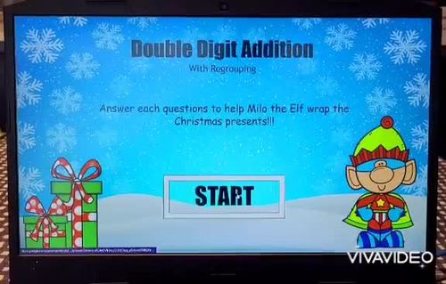 Interactive Christmas Google Slides and PDF 2 Digit Addition Game by ...