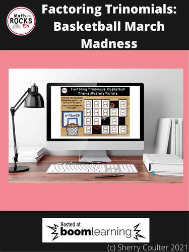 Factor Simple and Complex Trinomials Digital Boom Cards™ Basketball ...