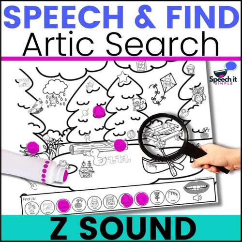 Speech and Find - Z Sound - Articulation Worksheets - Find It - Speech ...
