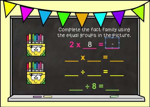 Multiplication and Division Fact Families Printable & Digital Math Task ...