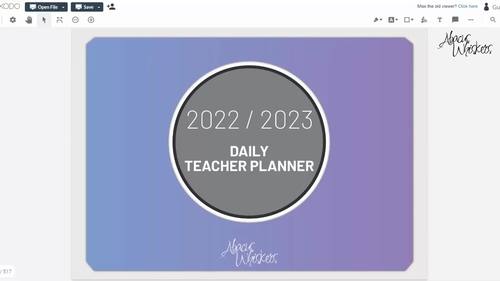 Digital Daily Teacher Planner | 2022/23 | PDF with Clickable Links