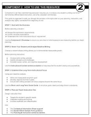 National Board Certification | EMC Literacy | Component 2 Support