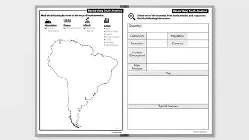Seven Continents Geography Unit: Reading Passages, Research, and Map ...