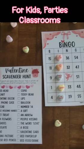 Valentine's Day Candy Dice Game, Printable PDF for parties and fun