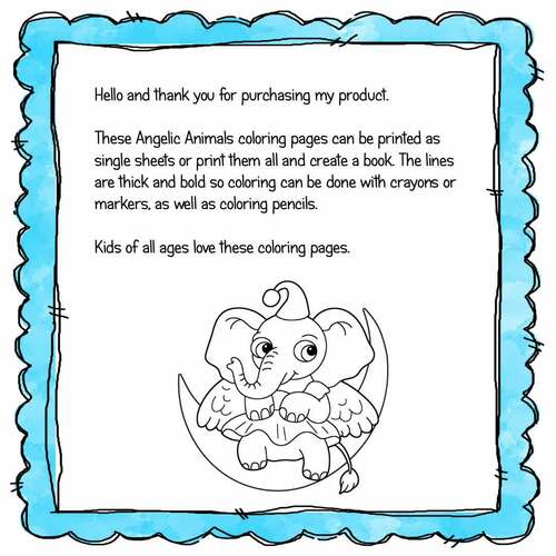 Angelic Animals Big and Bold Coloring Pages. 30 Unique Illustrations ...