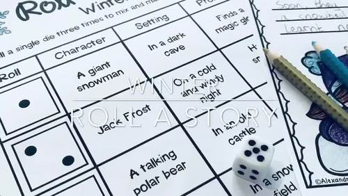 Winter Roll A Story Writing Prompts by Terrific Teaching Tactics