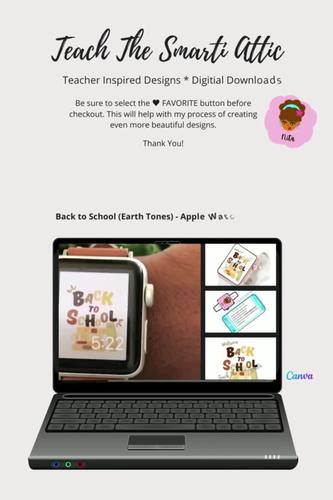 Back to School - Apple Watch Face - 2 Styles Included | TPT