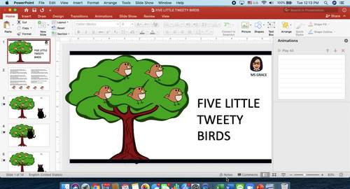 FIVE LITTLE TWEETY BIRDS by MS GRACE AT HEART | TPT