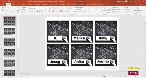 Editable Chalkboard Style Name Tags & Supply Labels by ModernKids ...