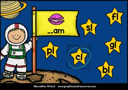 INITIAL CONSONANT BLENDS L R S DIGITAL GAMES KINDERGARTEN 1ST BOOM ...