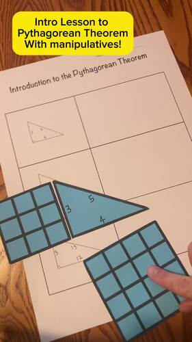 Introduction to Pythagorean Theorem - Hands On Manipulative | TPT