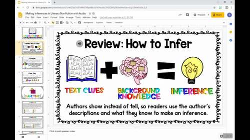 Making Inferences in Literary Nonfiction Task Cards: Print & Digital Bundle