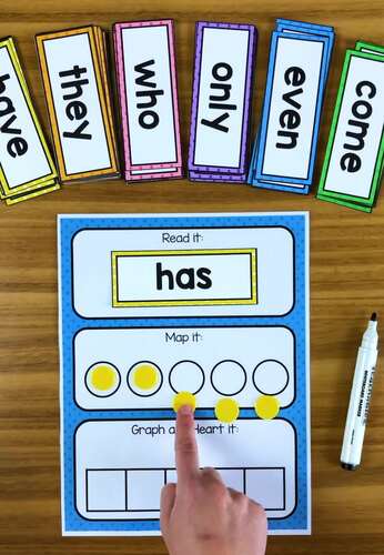 Heart Word Spelling Center - High Frequency Words by My Teaching Pal