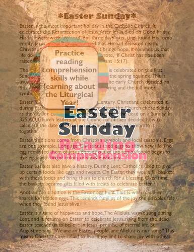 Easter Reading Comprehension | Divine Mercy Good Shepherd Ascension ...