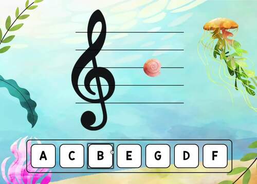 Line and Space Notes in Bass and Treble Clef | Game for Elementary Music