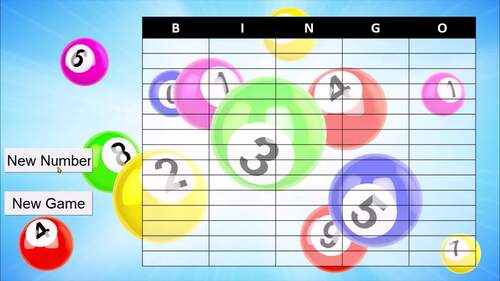 75-Ball PowerPoint Random Bingo Caller & 120 Printable Bingo Cards