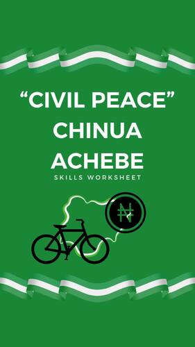"Civil Peace" by Chinua Achebe Skills Worksheet | TPT