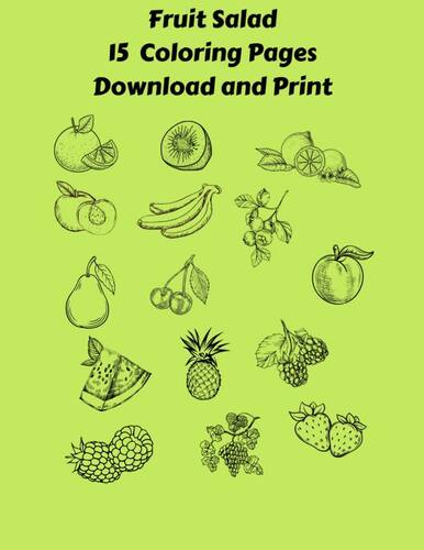 fruit cup coloring page