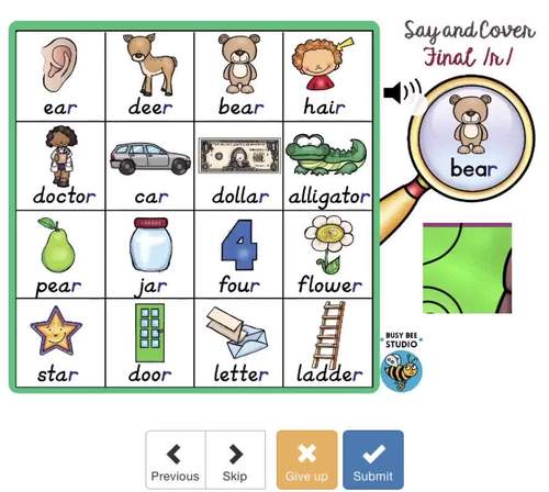 /r/ Articulation Puzzle | Final position | Boom Cards | Teletherapy