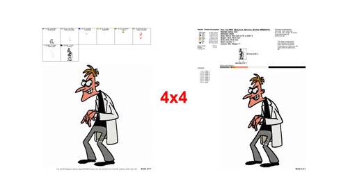 Dr Doofenshmirtz Phineas and Ferb Evil Plotting Pose Embroidery Designs ...