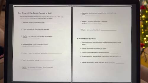 Sexual & Asexual Reproduction Lesson | Middle School Science | No-Prep ...