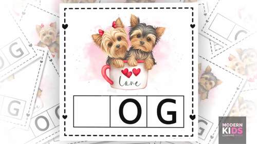 CVC Word Cards Fill in the Missing Letters by ModernKids LearningPress