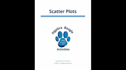 Scatter Plot Activity by Algebra Beagle | TPT