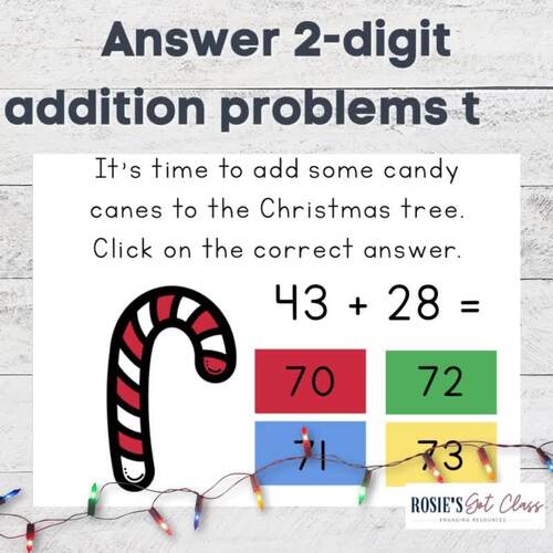 Double Digit Addition With Regrouping Christmas Math Game - Fun Adding ...