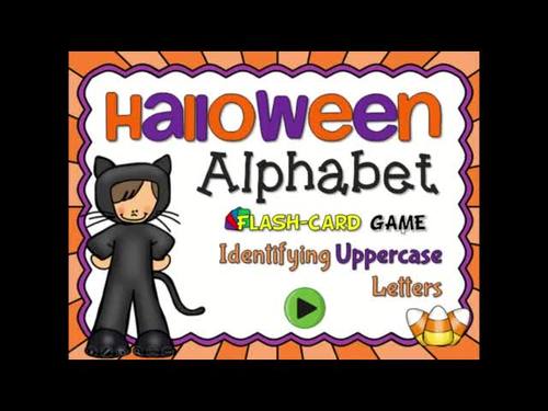 Halloween Alphabet Flash Cards Set | Uppercase Letters | ELA Games